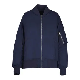 Semicouture Femme, Vestes, Bleu, Taille: 38 FR Bomber Jacket