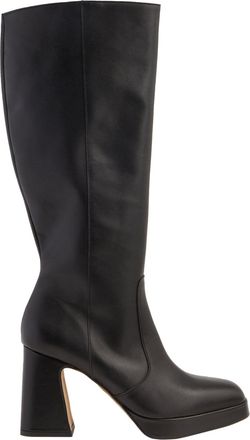 8 by YOOX LEATHER PLATFORM TALL BOOT