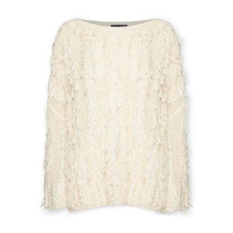 Elena Miro Damen, Strickwaren, Wei&szlig;, L/XLGr&ouml;&szlig;e