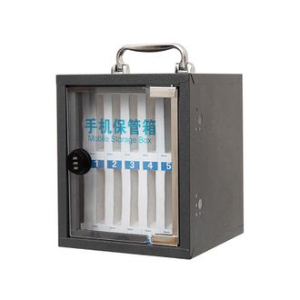 Generic Handy Aufbewahrungsbox mit 12 F&auml;chern, Handygarage, Edelstahlmaterial, mit Zahlenschloss, Geeignet f&uuml;r Unternehmen und Schulen(Small)