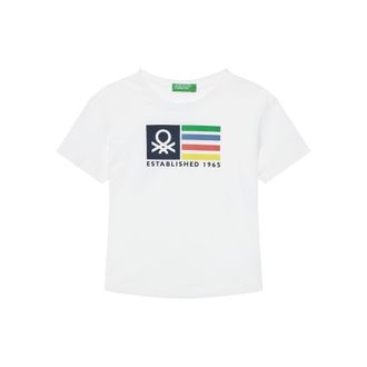 Benetton United Colors Of Benetton T-Shirt 3I1XG10HT Wei&szlig; Regular Fit