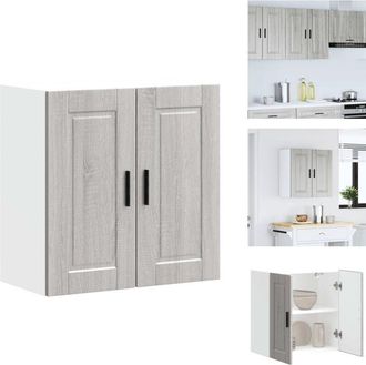 vidaXL K&uuml;chen-H&auml;ngeschrank Porto Grau Sonoma Holzwerkstoff - K&uuml;chen-Wandschrank - K&uuml;chen-Wandschr&auml;nke - Wandschrank K&uuml;che - K&uuml;chenschrank