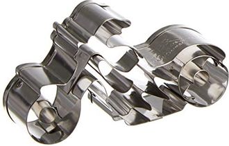 Städter 199880 Ausstechform, Motorrad Edelstahl, 7 cm, Silber