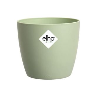ELHO Brussels Rund 14 - Blumentopf f&uuml;r Innen - &Oslash; 13.5 x H 12.6 cm - Gr&uuml;n/Sorbet Gr&uuml;n