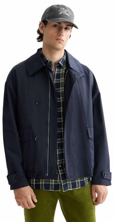 Scotch & Soda Herren Short Trench Coat Trenchcoat, Sky Captain 401, M