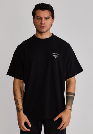 Siksilk Herren Schwarzes Graphic T-Shirt XXL