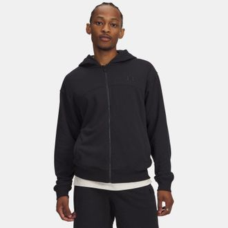 Under Armour Rival Lightweight Oberteil mit durchgehendem Zip f&uuml;r Herren Schwarz / Schwarz XXL