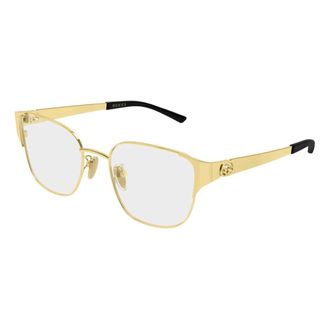 Gucci Geometrische Metall-Brille - - Accessories - Damen - Gelb - 50 MM