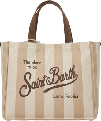 MC2 Saint Barth Femme, Sacs, Beige, Taille: ONE Size Sac Essentiel en Toile avec Bandouli&egrave;re