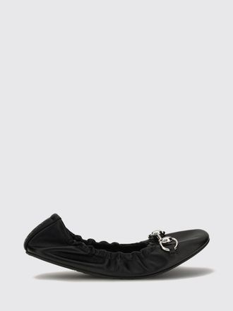 Gucci Ballerines Prima en cuir lisse avec d&eacute;tail Mors et bout arrondi