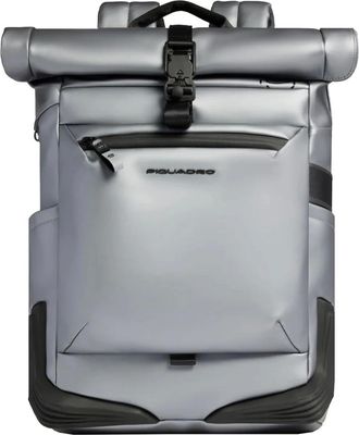 Piquadro Homme, Sacs, Gris, Taille: ONE Size Zaino Roll-Top Tessuto