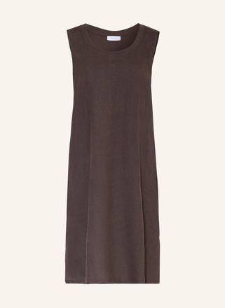 Darling Harbour Darling Harbour Kleid Im Materialmix Mit Leinen braun