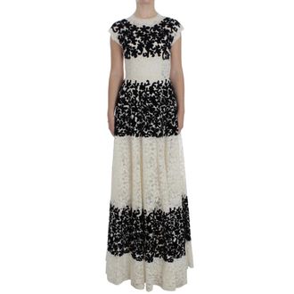 Dolce & Gabbana Elegantes Maxikleid mit Blumenspitze - - Dresses - Damen - Mehrfarbig - XS