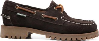 Sebago Femme, Chaussures, Brun, Taille: 38 1/2 EU Chaussures plates en daim marron