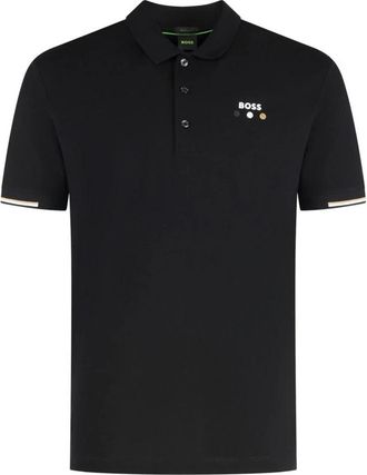 HUGO BOSS Homme, Tops, Noir, Taille: 2XL Polo &agrave; Manches Courtes avec D&eacute;tail Logo