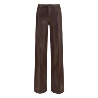 L'agence Clayton Coated Wide Leg Jeans - - Trousers - Damen - Braun - W25