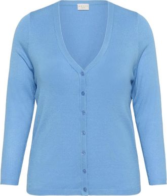 Kaffe Curve Femme, Pulls, Bleu, Taille: 38 FR Cardigans