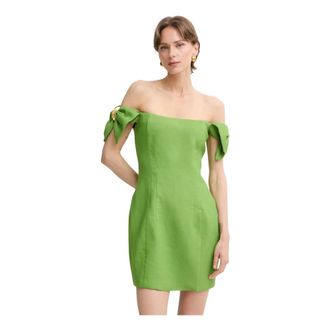 Elisabetta Franchi Kleid mit Carmen-Ausschnitt - - Dresses - Damen - Gr&uuml;n - XS