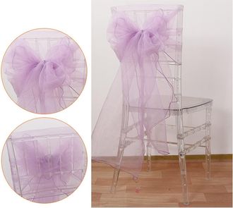 Generic Naroote Hochzeitsdekoration, Stuhllehne, Elegantes Garnschleifen-Set f&uuml;r Bankette und Hochzeiten, Stuhlschleifen, Sch&auml;rpen, Wei&szlig;, 10 St&uuml;ck (160.07)