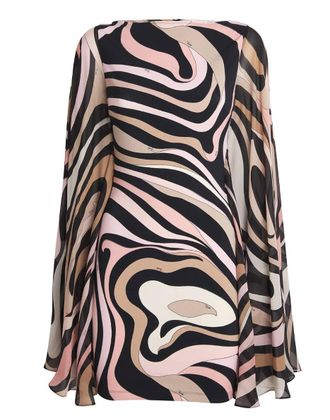 Pucci Silk Marmo Print Kaftan Mini Dress Size S
