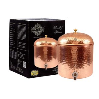 Generic Riesiger Korb AM84 - Kupfer-Wasserspender, Beh&auml;lter, Beh&auml;lter, Beh&auml;lter, Beh&auml;lter, Aufbewahrung, Wasser, K&uuml;chengeschirr, Ayurveda-Heilung, 7 l