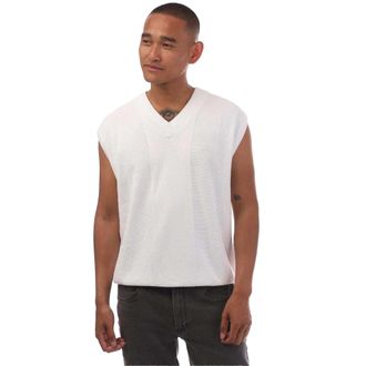 HUGO BOSS Pullover-Weste f&uuml;r Herren, Jerseyware, leger (Wei&szlig;)