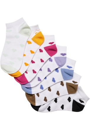 Urban Classics Unisex Recycled Yarn Heart Sneaker Socks 7-Pack multicolor, 43-46