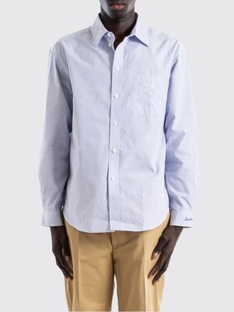Burberry Chemise en coton ray&eacute; avec col classique et ourlet arrondi
