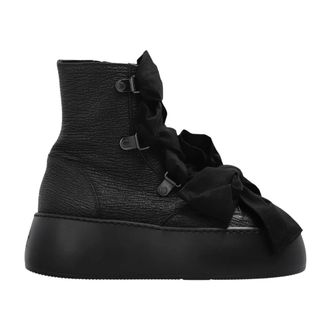 AGL Vibe Ribbon Leder Plateau-Schuhe - - Shoes - Damen - Schwarzk - 39 EU