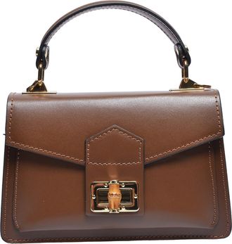 Roberta M Kastanienbraun Rindsledertasche