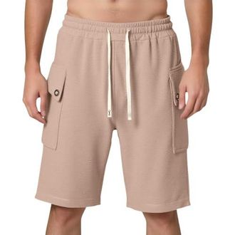 Generic Short court pour homme - Mode d&eacute;t&eacute; - Couleur unie - Avec boucle - Coupe ample - Pour le sport, kaki, XXL