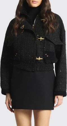 Fay Kurze Boucl&eacute;-Bomberjacke von mit klassischem Kragen und ikonischem Haken