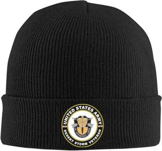 Generic Vétéran du 1Er Groupe des Forces Spéciales Américaines De La Tempête du Désert Femme Homme Bonnet De Trawler Épais Bonnets Hiver Élastique Skull Cap p