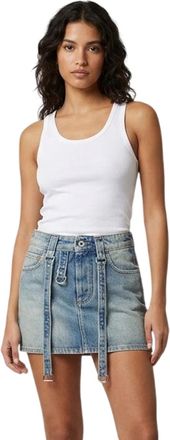 Off-white Minirock f&uuml;r Damen, Denim (Graublau)