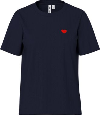 Pieces Pcmila Ss Heart Tee JRS Noos Bc