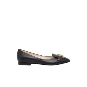 Tod's Femme, Chaussures, Noir, Taille: 38 EU Ballarines en cuir noir