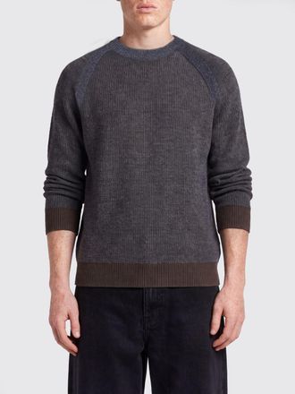 Ziggy Chen Pull col rond slim fit en pur cachemire avec finitions c&ocirc;tel&eacute;es