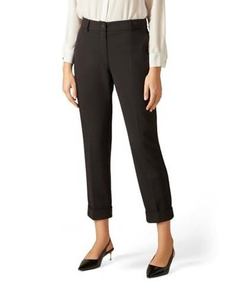 Oltre Pantalon en cr&ecirc;pe de n&eacute;opr&egrave;ne Noir 48 Spring Summer 24