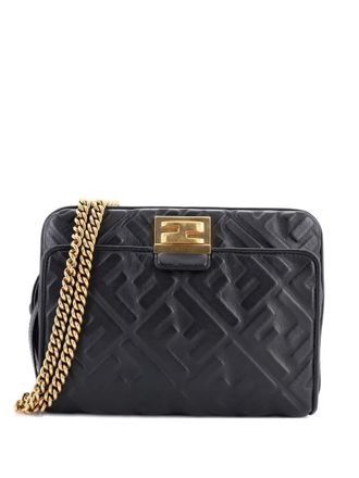 Fendi sac banane Upside Down Bag &agrave; motif Zucca emboss&eacute; - Noir