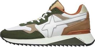 W6YZ Baskets en Tissu Technique et su&egrave;de, Kaki 41