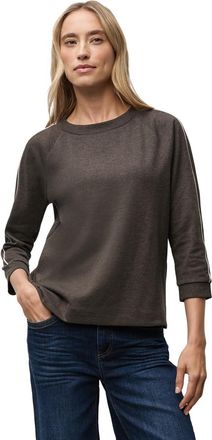 Street One Damen 3228095 Shirt mit Tapedetail, Rustic Brown Mel, 44