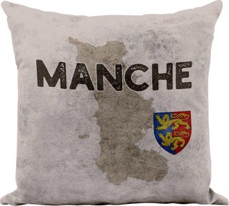 Fabulous Kissenhülle, Kunstleder, kamelfarben, Ärmel 50, französisches Department, selten, 40 x 40 cm, lederähnlich