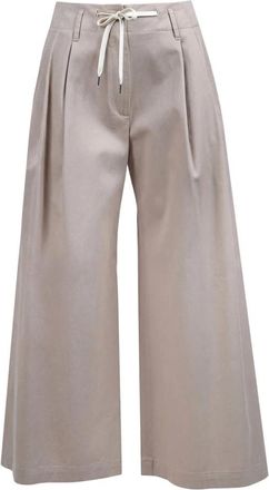 Jucca Femme, Pantalons, Beige, Taille: 38 FR Wide Pantalons