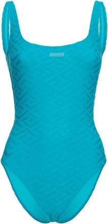 Versace Femme, Maillots de bain, Bleu, Taille: 38 FR Maillot de bain une pi&egrave;ce Allover