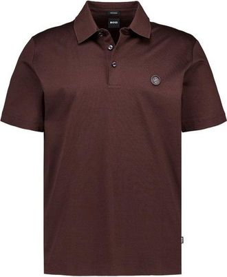 HUGO BOSS Herren Polo-Shirt braun Baumwoll-Jersey