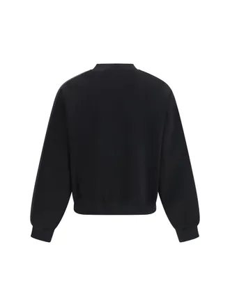 Moose Knuckles Womens Mix Media Crewneck Sweater Black Cotton; Polyester; Elastane Sweatshirts