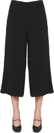 Stefano Mortari Side-Zip Cropped Cropped Trousers - Black