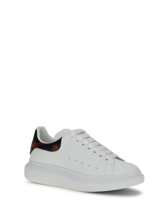 Alexander McQueen Mens Oversize Sneakers White-Black-Red White/black/red