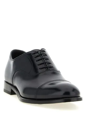 Doucal's Nappa Calfskin Oxford - Black