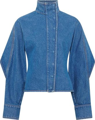 Marine Serre chemise Moon Laser en jean - Bleu